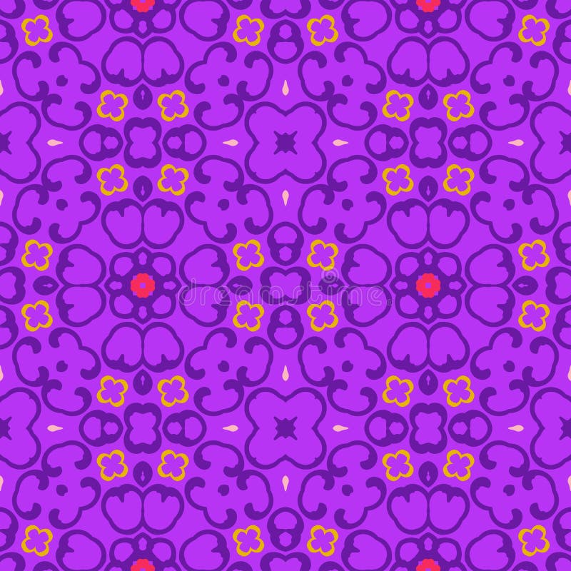 Seamless Symmetrical Pattern, Texture Stock Vector - Illustration of ...
