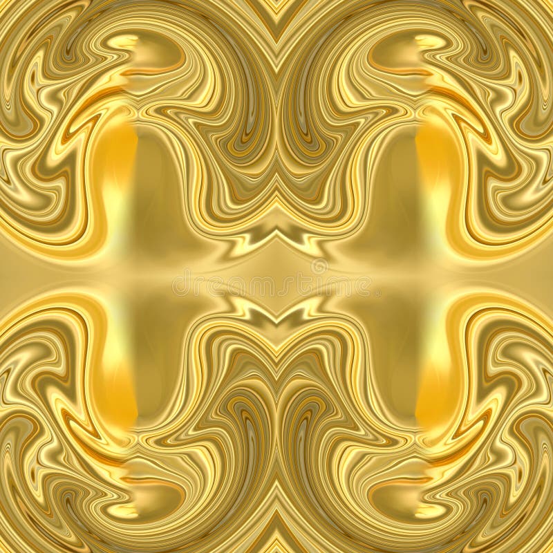 Seamless Symmetrical Yellow Background with Round Patterns. Abstraction ...