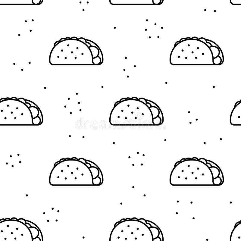 Black White Taco Stock Illustrations – 2,648 Black White Taco Stock ...