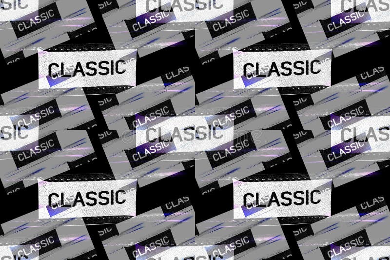 Seamless tag classic. stock illustration. Illustration of text - 384710409