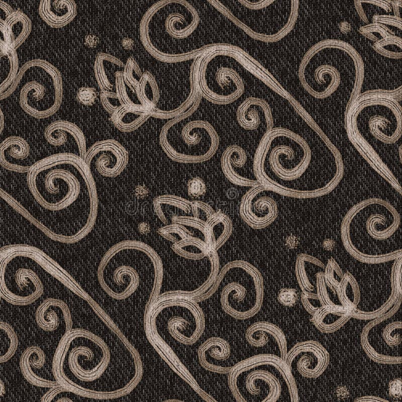 Seamless Tan Neutral Colored Denim Pattern Design for Print Stock Image ...