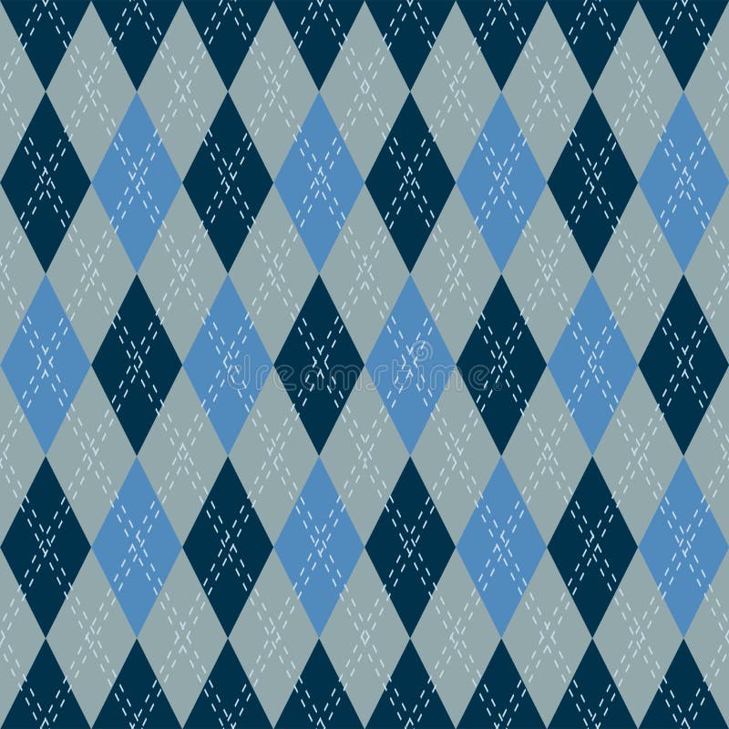 Argyle Pattern Blue stock vector. Illustration of graphic - 156706188