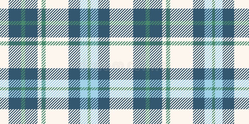 A Seamless Tartan Pattern in Blue, Green, and White, Featuring ...