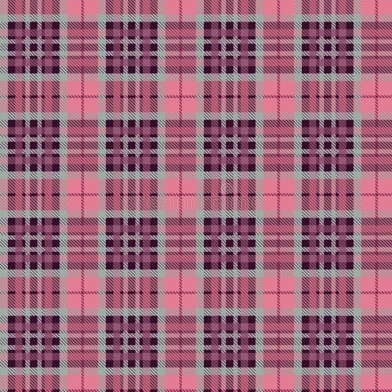 Seamless Tartan Pattern in Red Checks Stock Illustration - Illustration ...