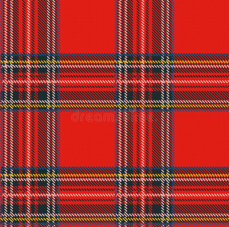Seamless Tartan Plaid Vector Pattern Background with Fabric Text Stock ...