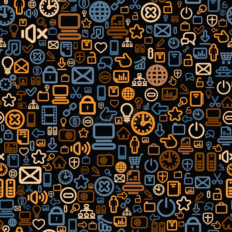 Seamless Technology Pattern Stock Vector - Illustration of mobile ...