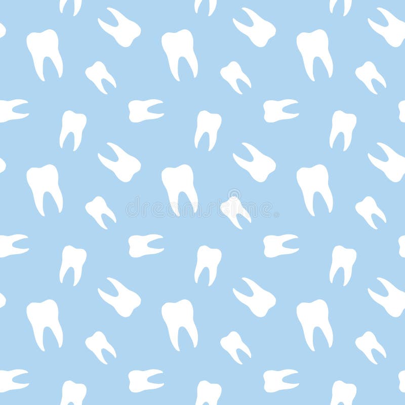 Seamless Teeth Dental Pattern Stock Vector - Illustration of dent ...