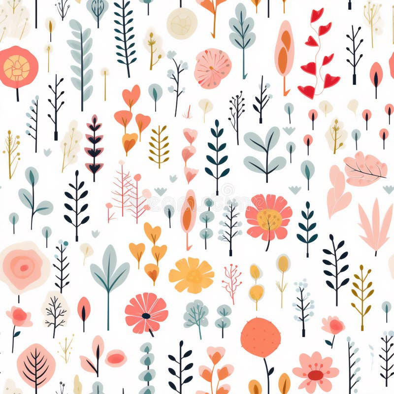 Seamless Template Group Icon of Leave Flower, Illustration by ...