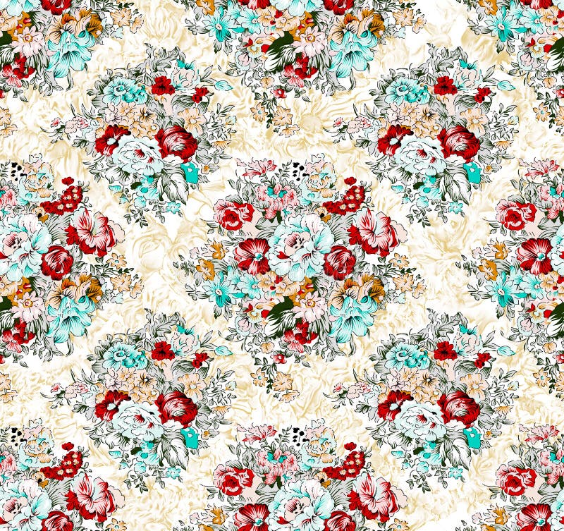 Seamless Textile Fabric Pattern Design Stock Illustration ...