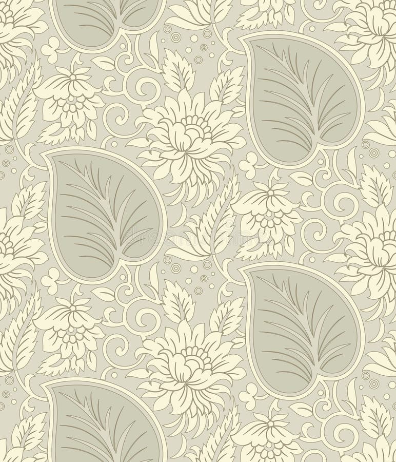 Seamless Textile Floral Pattern Design Stock Vector - Illustration of ...