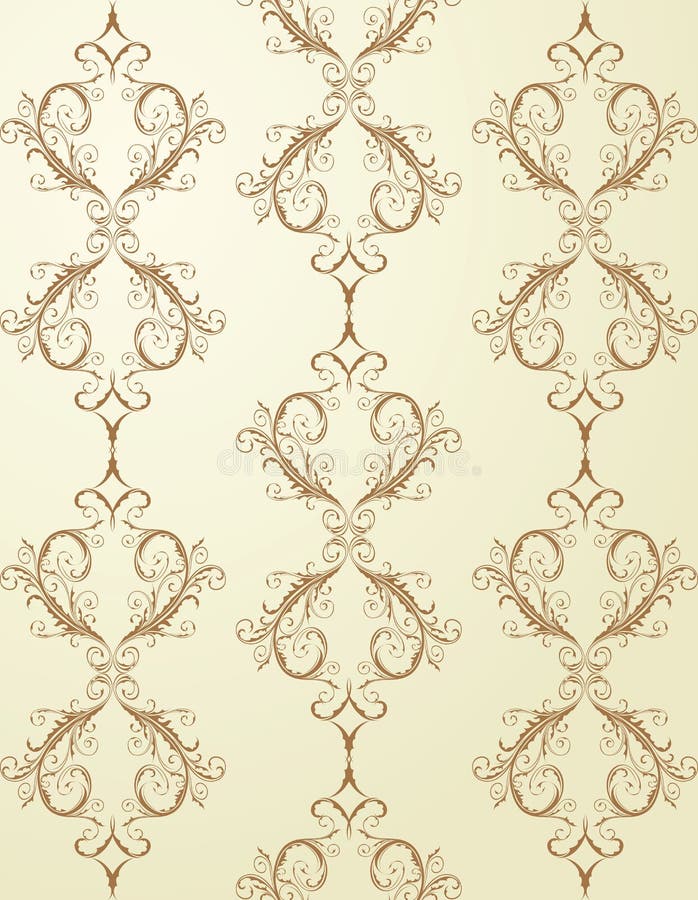 Vector Seamless Pattern in Victorian Style. Stock Vector - Illustration ...