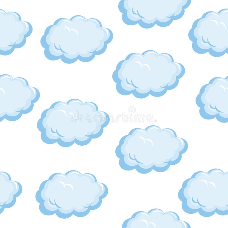 Clouds seamless pattern stock vector. Illustration of tileable - 19405123