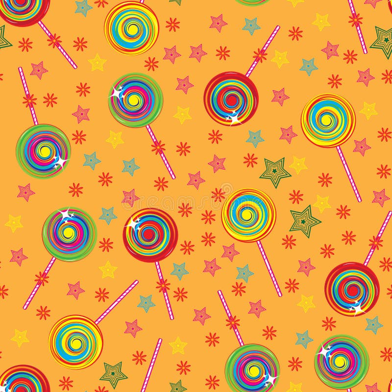 Lollipops Candy Repeat Pattern Stock Vector - Illustration of drawn ...