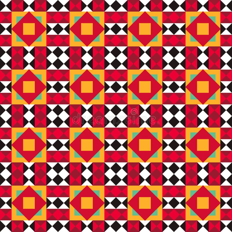 Sindhi Ajrak Pattern stock vector. Illustration of element - 38813003