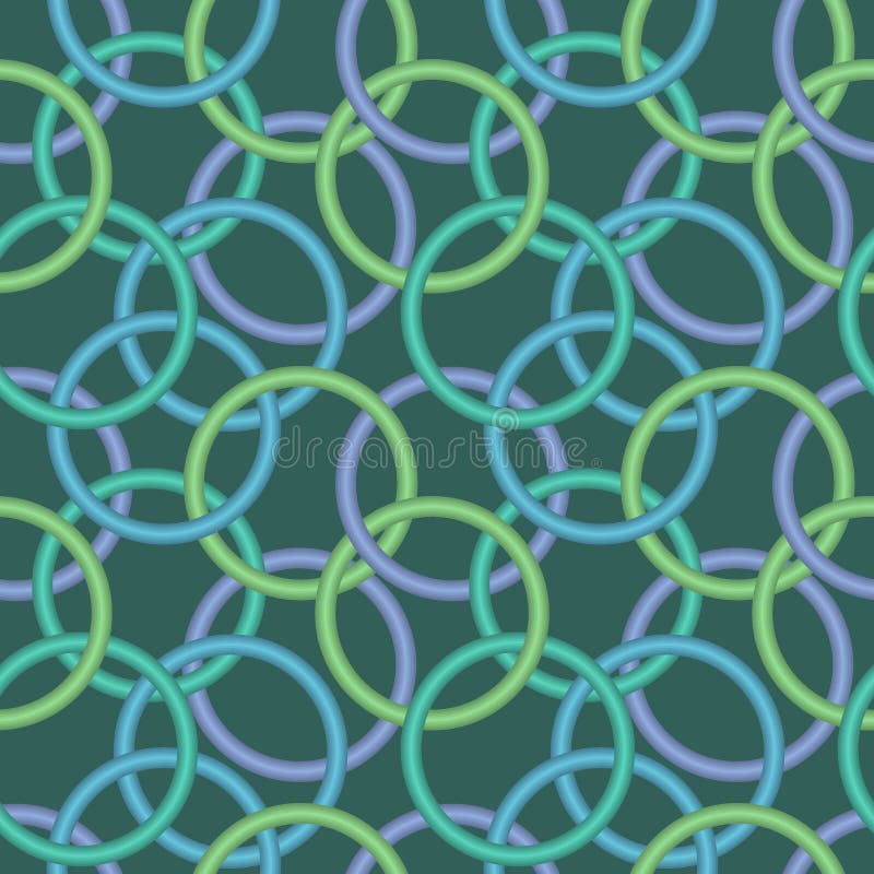 Seamless Texture with 3d Rings Stock Vector - Illustration of repeated ...