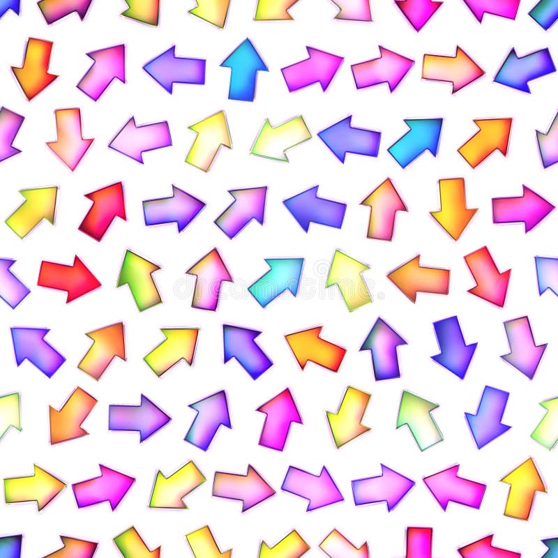 Seamless Texture of Abstract Bright Shiny Colorful Arrows, Stock ...