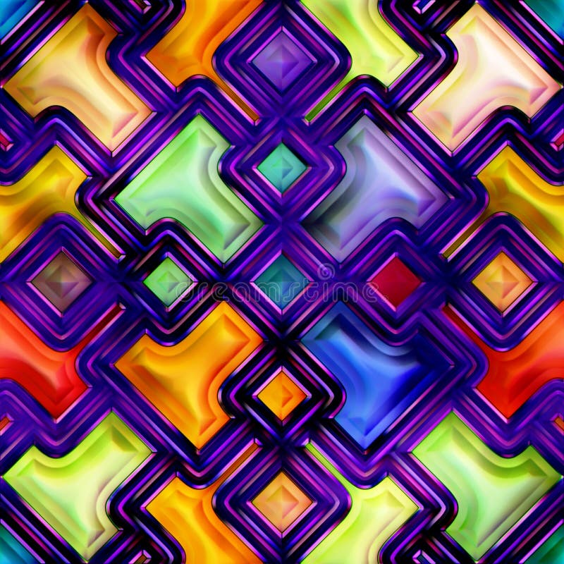 Seamless Texture of Abstract Bright Shiny Colorful Geometric Shapes ...