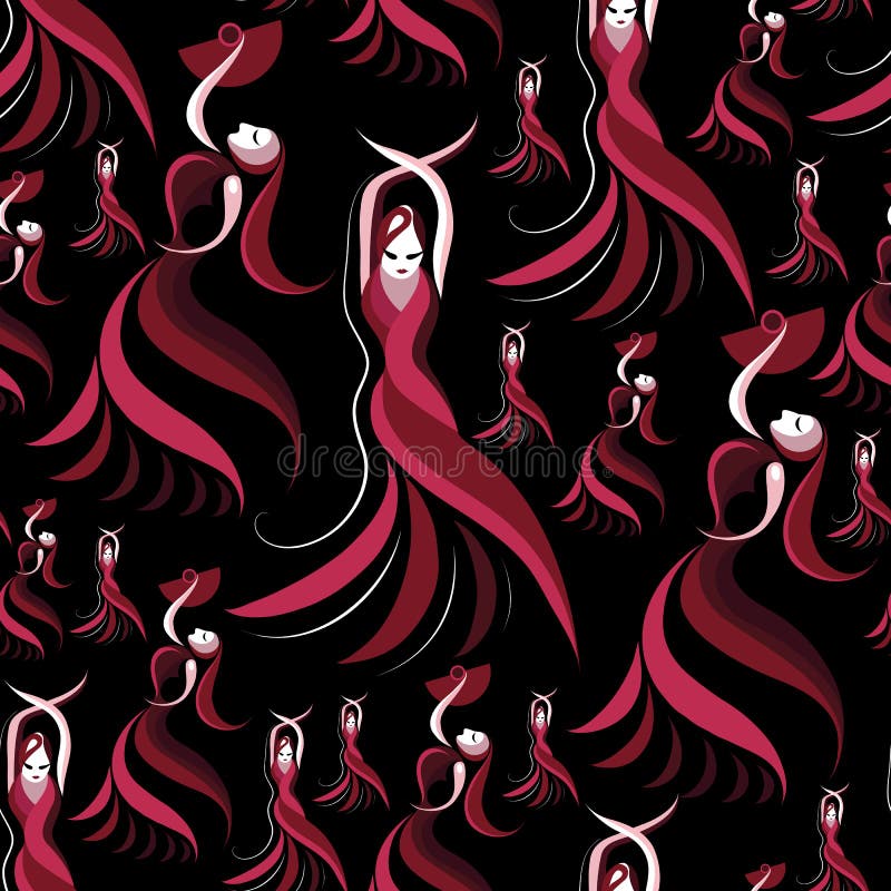 Abstract dancers 2 stock vector. Illustration of movement - 15212684