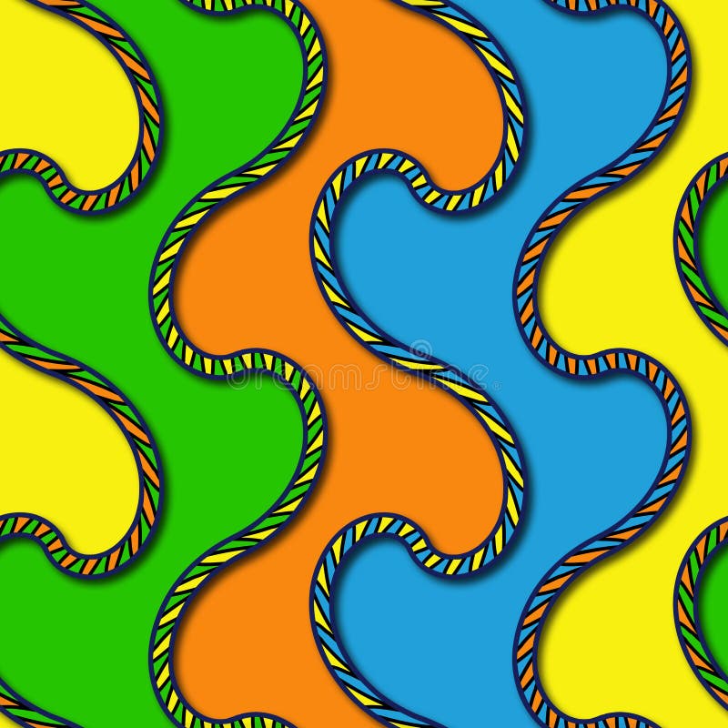 Seamless Texture with Abstract Pattern and Shadow, Wave Pattern, 3d ...