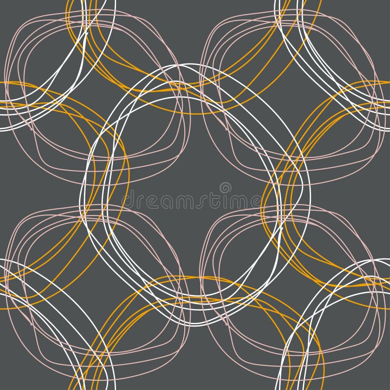 Seamless Texture with Abstract Rings on a Gray Background. Stock Vector ...