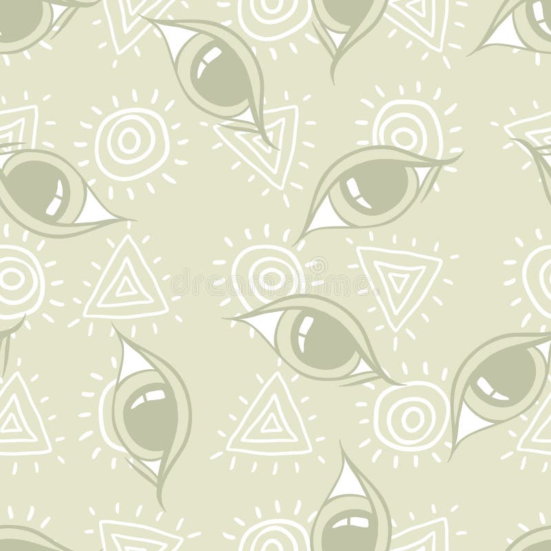 Seamless Texture with Abstract Sun. Vector Stock Vector - Illustration ...