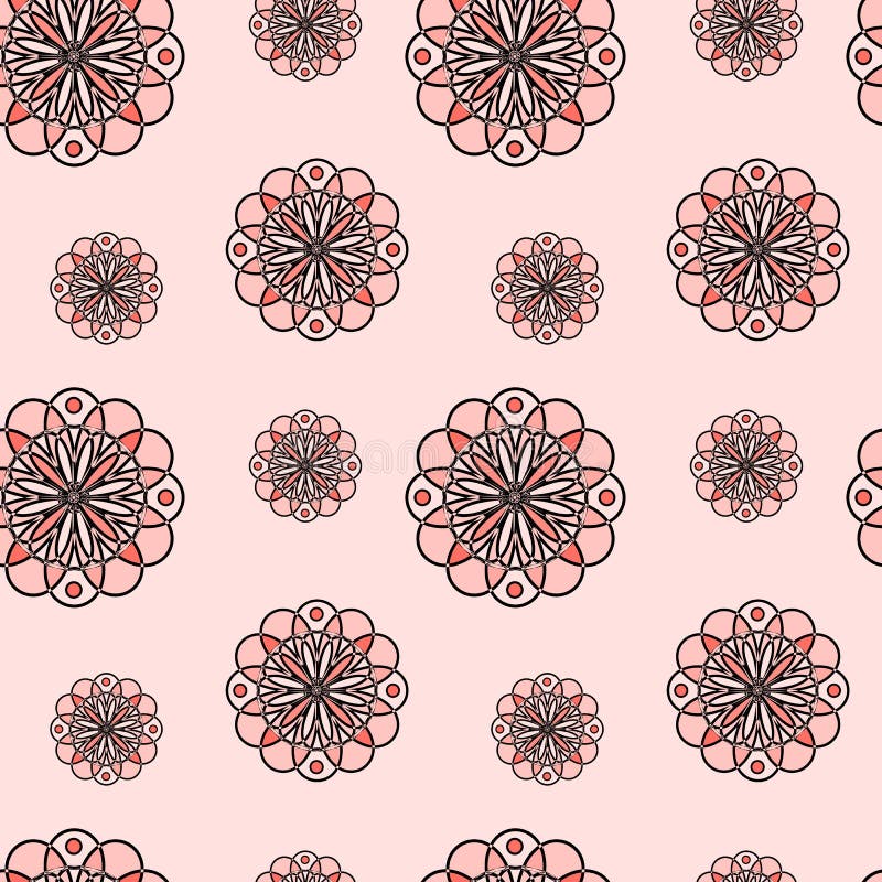 Seamless Texture - Alternation of Circular Symmetric Patterns. Stock ...