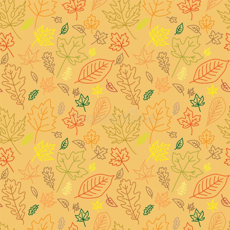 Seamless texture of autumn stock vector. Illustration of october - 46463790