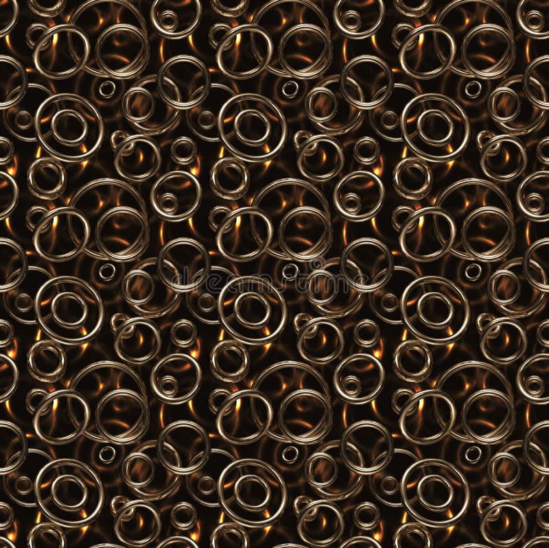 Seamless Texture/background Made of Golden Rings Stock Illustration ...