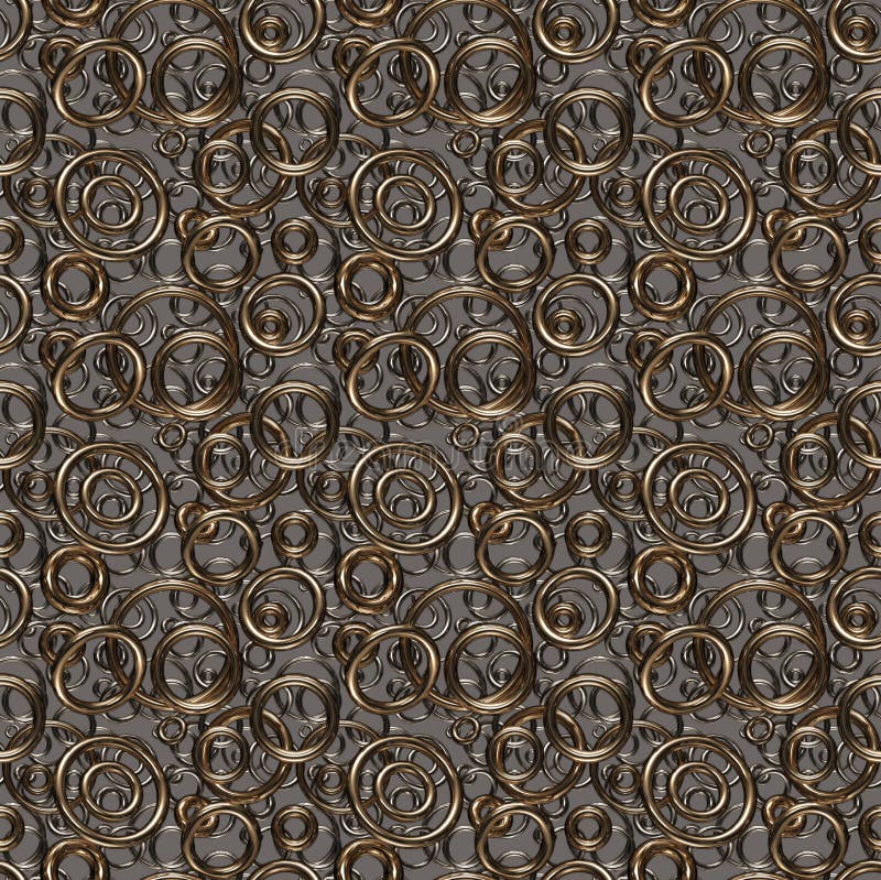 Seamless Texture/background Made of Golden Rings Stock Illustration ...