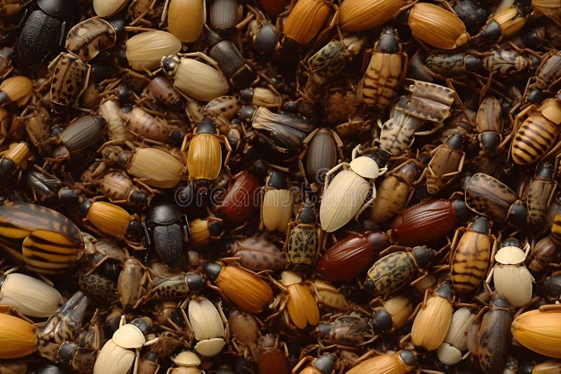 Seamless Texture and Background of Pile of Different Bugs, Neural ...