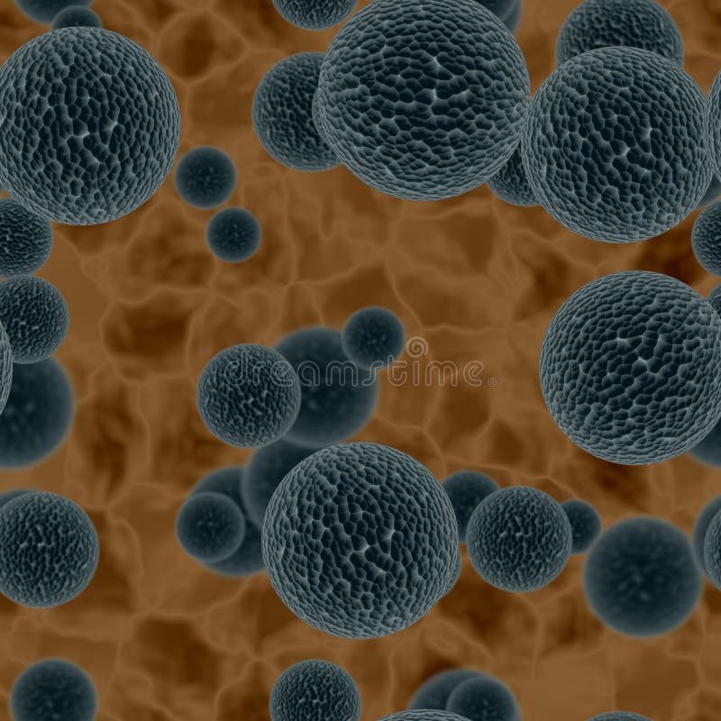 Seamless Texture of Bacteria Stock Illustration - Illustration of ...