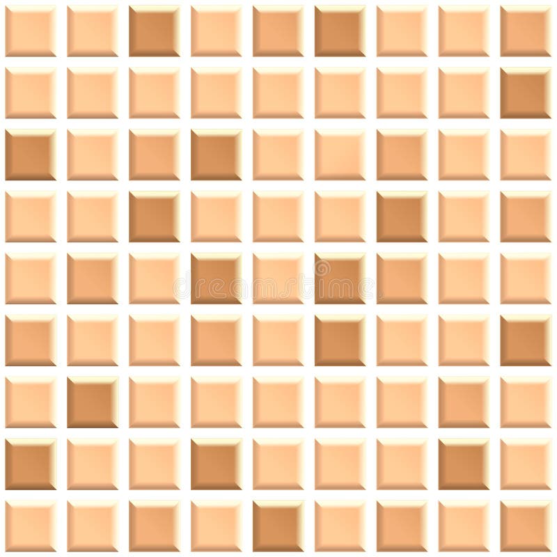 Seamless Texture of Beige Ceramic Tiles. 3D Repeating Pattern of Square ...