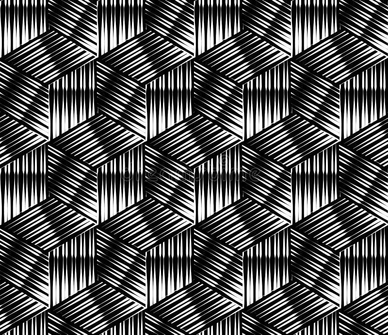 Seamless Texture with Black Geometric Forms(cube)3, Modern Stylish ...