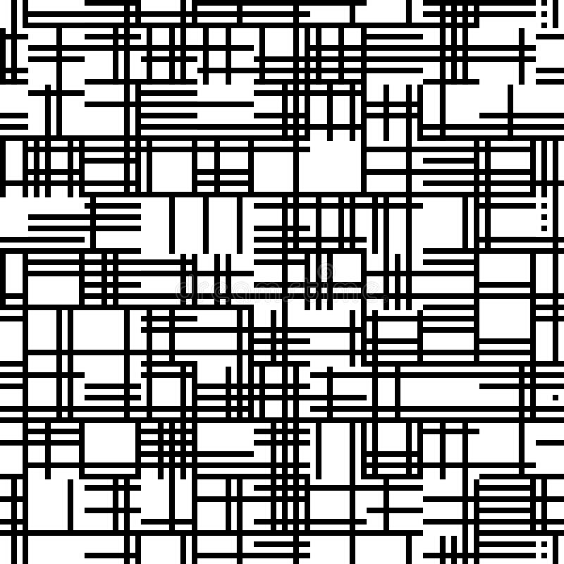 Seamless Texture with Black Lines, Modern Stylish Image. Stock Vector ...