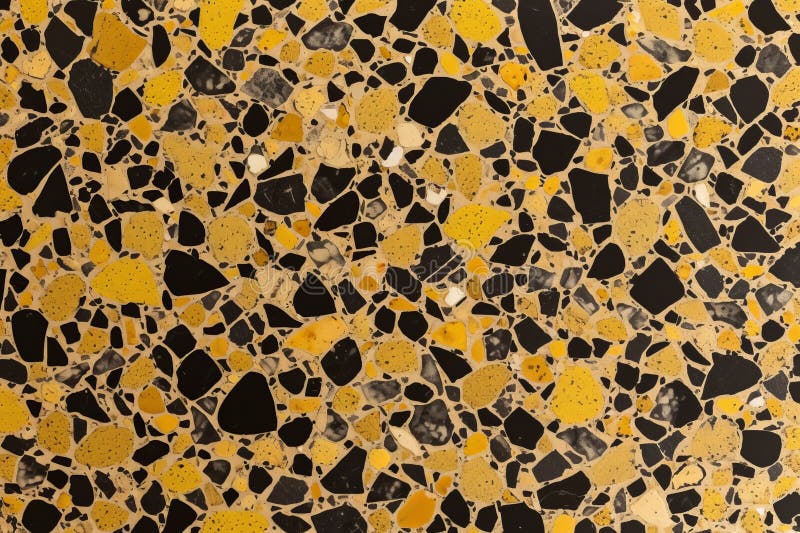Seamless Texture of White and Yellow Terrazzo Stone from Generative Ai ...