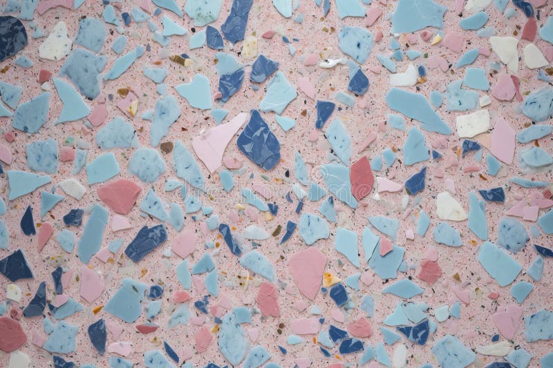 Seamless Texture of Blue and Pink Terrazzo Stone from Generative Ai ...