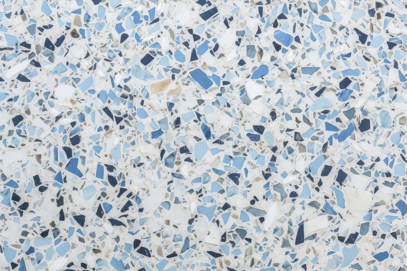 Seamless Texture of Blue and White Terrazzo Stone from Generative Ai ...