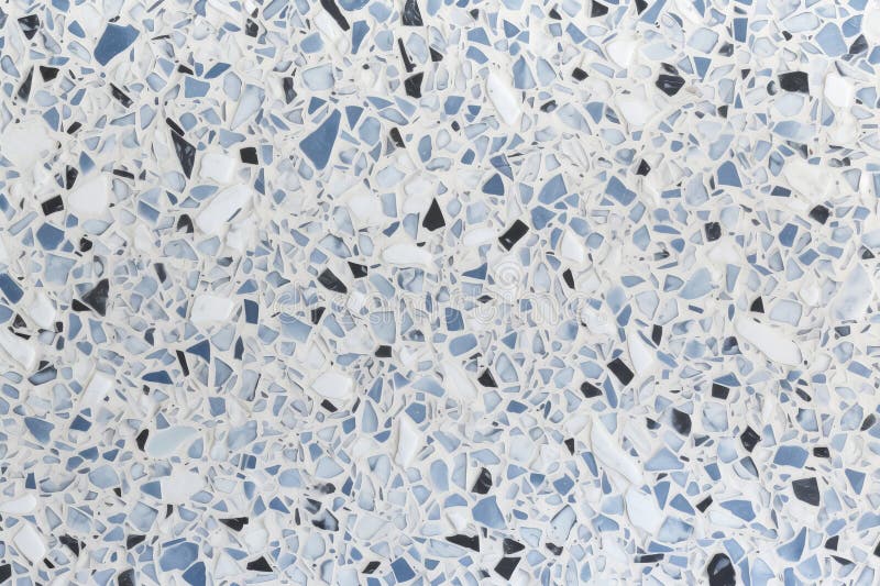 Seamless Texture of Blue and White Terrazzo Stone from Generative Ai ...