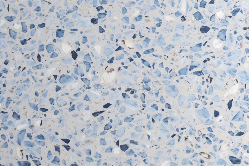 Seamless Texture of Blue and White Terrazzo Stone from Generative Ai ...