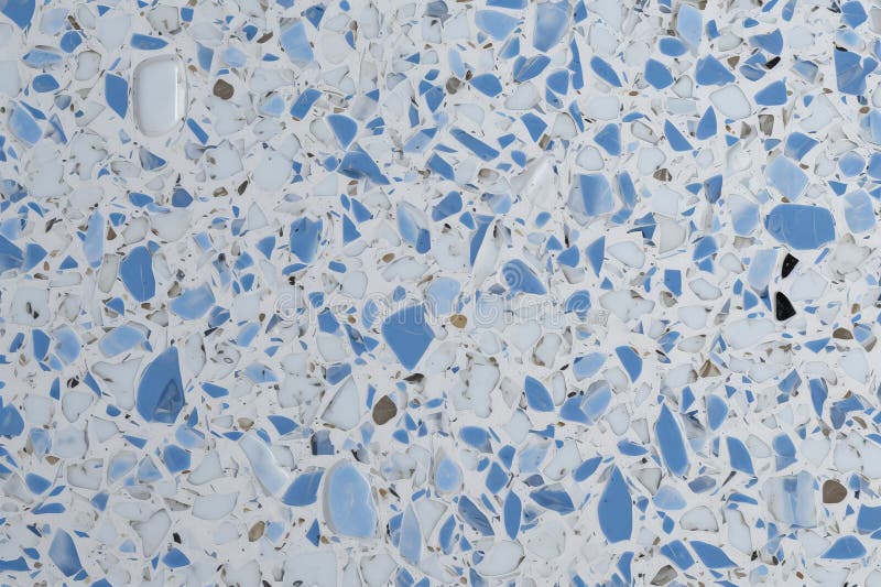 Seamless Texture of Blue and White Terrazzo Stone from Generative Ai ...