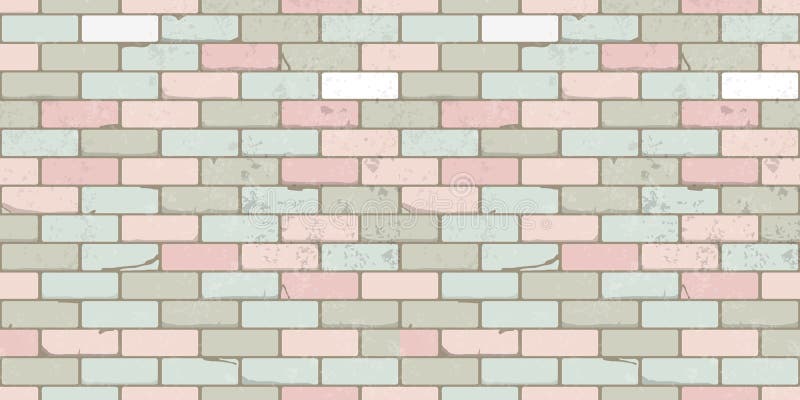 Seamless Texture of Pastel Brick Stock Illustration - Illustration of ...