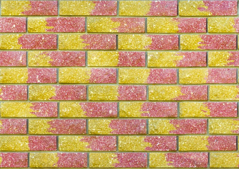 Seamless Texture Brick Wall, Red and Yellow Bricks Stock Photo - Image ...
