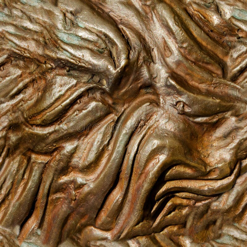 Seamless Texture of Bronze or Copper Statue Hair Pattern Stock Photo ...