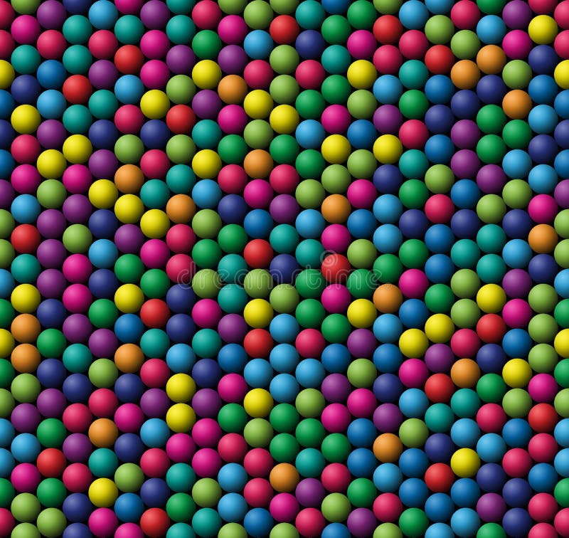 Seamless Texture - Bubbles Whit Basic Colors Stock Illustration ...