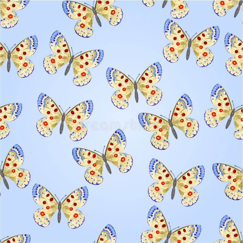 Seamless Texture Butterfly Parnassius Vector Stock Vector ...