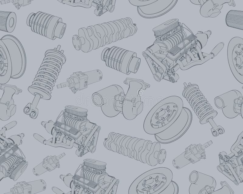 Seamless Texture on Car Theme Stock Vector - Illustration of ...