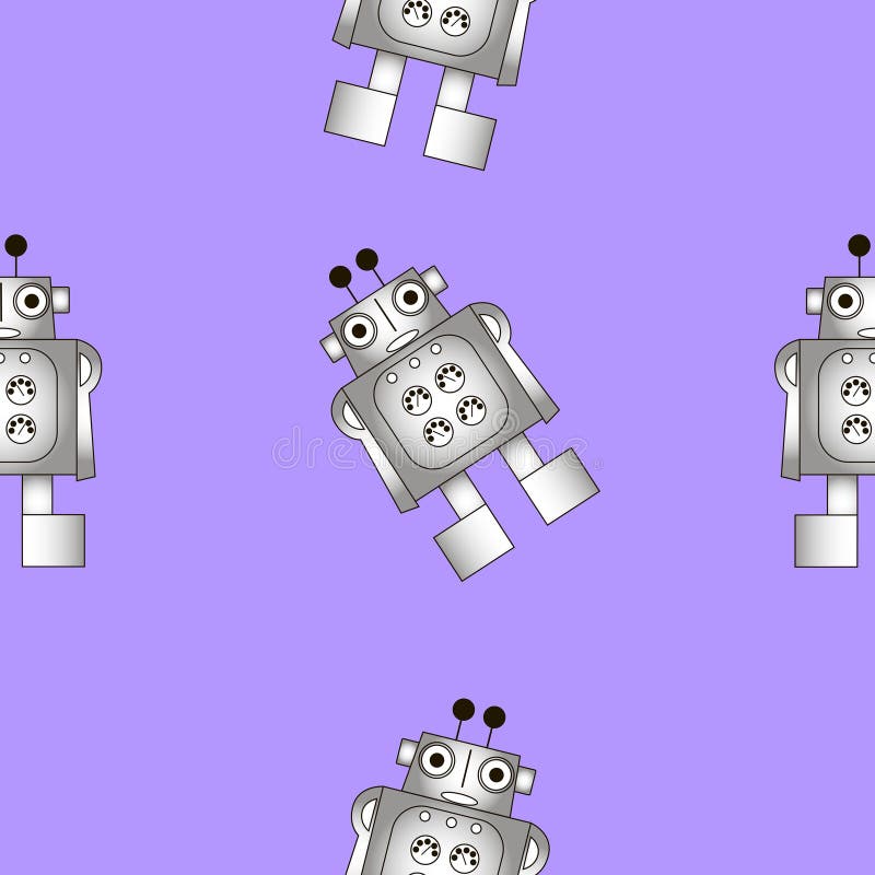 Seamless Texture of the Robot. Stock Vector - Illustration of arms ...