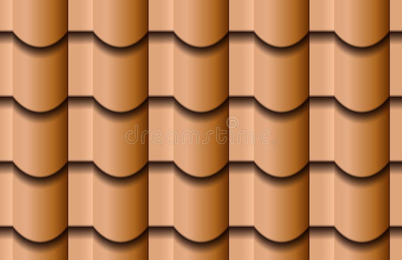 Seamless Texture of Ceramic Waves Rooftop Background. Repeating Pattern ...