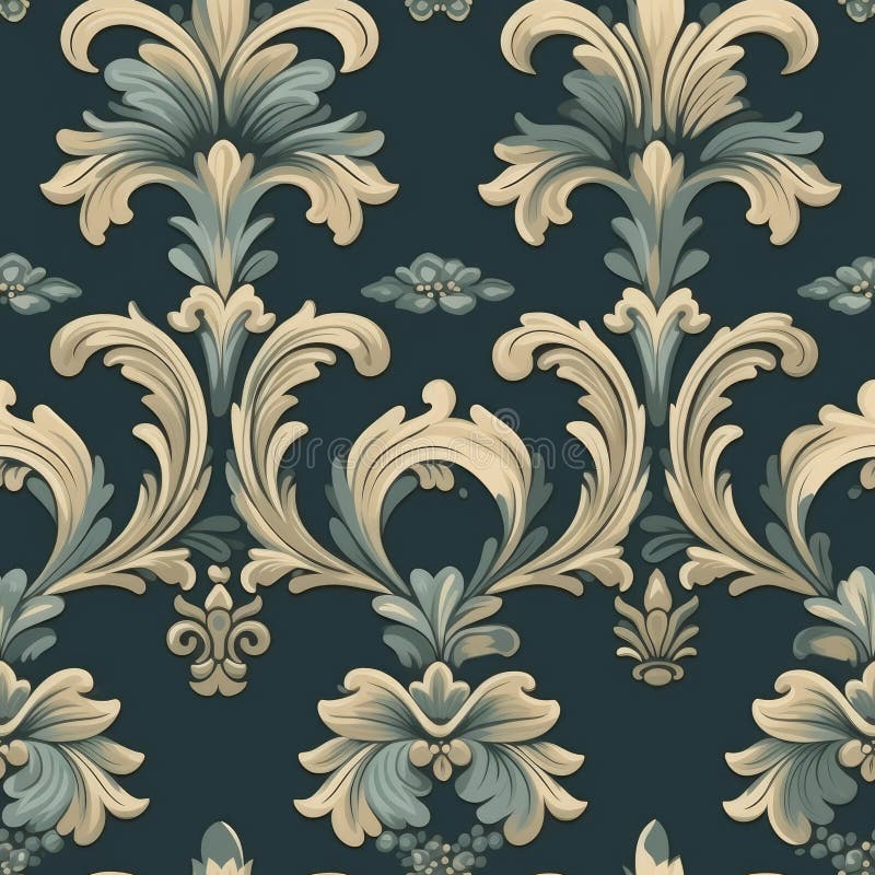 Seamless Texture of Classic Wallpaper Stock Illustration - Illustration ...