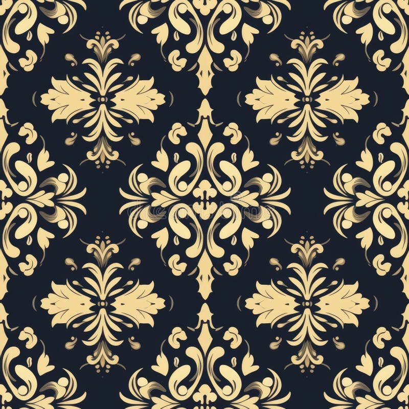 Seamless Texture of Classic Wallpaper Stock Illustration - Illustration ...